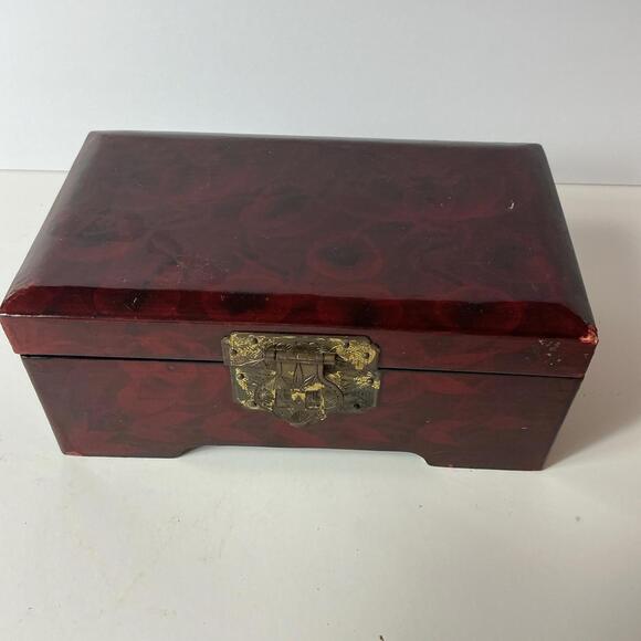 Storage & Organization | Vintage Chinese Lacquered Wooden Jewelry Box ...